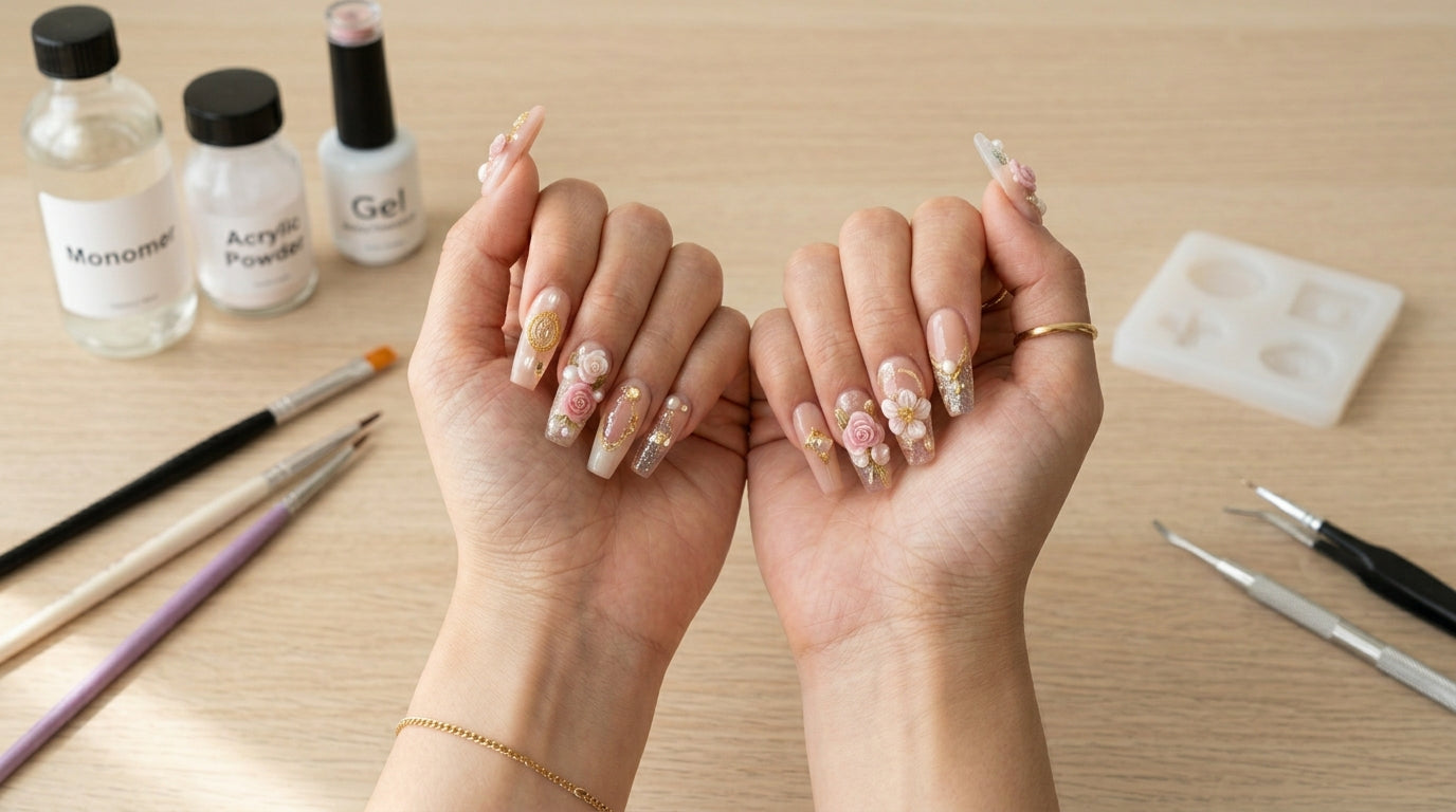 3D Nail Art Tutorial: Sculpting, Gels, and Embellishments – ELVA NAILS